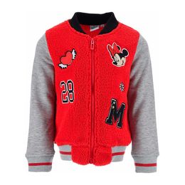 Disney Minnie Mouse Fleecejacke "Minnie" in Rot/ Grau - 68% | Größe 104 | Kids-fleecejacken-fleecepullover