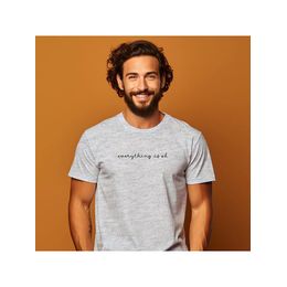 WOOOP Shirt "Everything is okay" in Grau - 40% | Gr&ouml;&szlig;e L | Herren-plussize