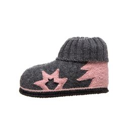Kitz-Pichler Hüttenschuhe "Leon" in Grau/ Rosa - 39% | Größe 31 | Kinderhausschuhe