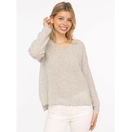 Zwillingsherz Kaschmir-Pullover in Hellgrau - 37% | Größe M | Damen-pullover-cardigans
