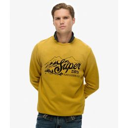 Superdry Herren Baumwolle Logo Druck L&auml;ssiges Lo-Fi Outdoor Sweatshirt, Gelb & Schwarz - Gr&ouml;&szlig;e: XL 10406075008617SD004