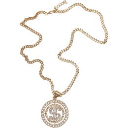 Urban Classics Kette 'Dollar' Damen Größe One Size gold / weiß