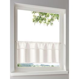 HEINE HOME Querbehang, Natur, Gr. 30x90 cm, Scheibengardinen, Material: Polyester