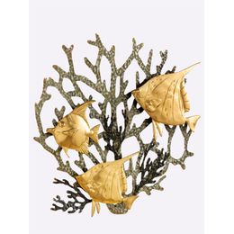 HEINE HOME Wanddeko, Goldfarben, Gr. H/B/T ca. 49/55/4 cm, Wanddeko, Material: Metall
