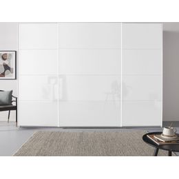 Schwebetürenschrank Rauch "Kleiderschrank Schrank Garderobe TOPSELLER OTELI inkl. Inneneinteilung", weiß (weiß, hochglanz weiß), B:315cm H:229cm T:62cm, Holzwerkstoff, Schränke, mit 3 Innenschubladen sowie zusätzlichen Einlegeböden MADE IN GERMANY
