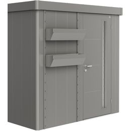 Blumenkasten BioHort "FLORABOARD NEO, verschiedene Farben", grau (quarzgrau, metallic), B:84cm H:205cm T:24cm, Stahl, Pflanzgef&auml;&szlig;e, HxBxT: 197x84x25 cm