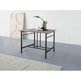 Esstisch Home Affaire "Sare", grau (graphit, schwarz, dunkelgrau), B:120cm H:77cm T:85cm, Tische, mit Echtholzfurnier aus Eiche