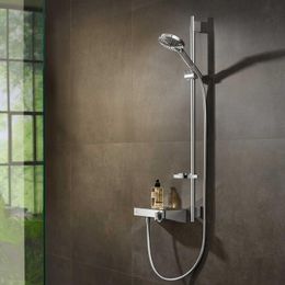 Hansgrohe Raindance Select S Brausegarnitur mit Stange und Ablage, 3 Strahlarten, 27667000,