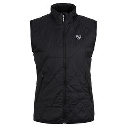 Funktionsweste Ziener "NALIA-Z vest lady", Damen, Gr. 36, schwarz, Obermaterial: 100% Polyester; Obermaterial 2: 84% Polyester, 16% Elasthan; Futter: 100% Polyester; Wattierung: 100% Polyester (recycelt), Westen
