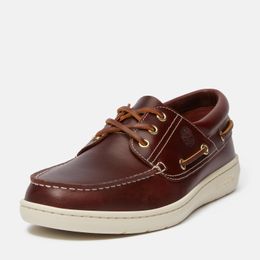 Bootsschuh Timberland "PORTOFINO PIER BOAT SHOE", Gr. 41,5, blau (burgundy full grain), Leder, Sportlich, Schuhe, aus Premium Timberland Leder