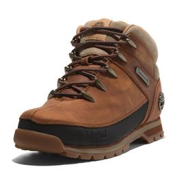 Schnürboots Timberland "EURO SPRINTMID LACE UP BOOT", Gr. 42, braun (medium orange full grain), Leder, Synthetik, Sportlich, Schuhe, Winterstiefel, Schnürstiefel, Winterschuhe