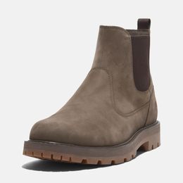Chelseaboots Timberland "BRITTON ROADMID CHELSEA BOOT", Herren, Gr. 41,5, braun (medium braun nubuck), Leder, Schuhe, Stiefelette, Winterschuhe, Ankle Boots, Topseller