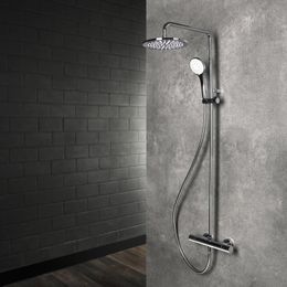 Herzbach Living Spa Aufputz-Duschsystem mit Thermostat, 11.988525.1.01,
