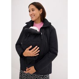bonprix 3-in-1 Umstandsjacke mit Trageeinsatz, schwarz, BIONIC-FINISH&reg; ECO