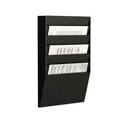 PAPERFLOW Wandprospekthalter schwarz DIN A4 6 Fächer