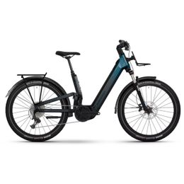 Winora Sinus FS X12 27.5 Zoll Performance CX 800 Wh - S - E-Bike Trekking - stone / blue - glossy