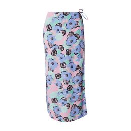 MONKI Rock Damen Gr&ouml;&szlig;e 42 taubenblau / hellblau / pastellpink / schwarz
