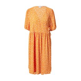 MONKI Kleid Damen Gr&ouml;&szlig;e 40 orange / wei&szlig; Winterkleid