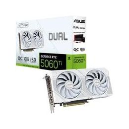 ASUS GeForce RTX 5060 Ti DUAL OC 16GB WHITE EDITION, Grafikkarte wei&szlig;, DLSS 4, 3x DisplayPort, 1x HDMI 2.1