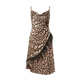 Karen Millen Kleid Damen Gr&ouml;&szlig;e 40 sand / dunkelbraun