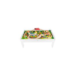 Coemo Spieltisch mit Holzeisenbahn Multifunktionstisch für Kinder
