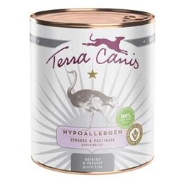 Terra Canis Nassfutter Hund Hypoallergen Adult Strau&szlig; 6x800 g