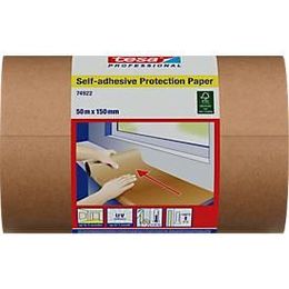 Tesa® Professional Selbstklebendes Schutzpapier, chamoisgelb, 140 µm, 50 m x 150 mm, 10 Rollen