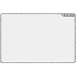 PLAYROOM Whiteboard PLAYBOARD, e3-emaillierter Stahl, weiß, Recycling-PET-Rahmen grau, B 750 x H 500 mm