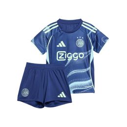 Adidas Ajax Amsterdam Baby Trikot Set Away 2025/2026 Kids Blau, Größe 86, Kinder, Fan Artikel - 11teamsports