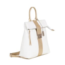 Anna Morellini Leder-Rucksack "Azalea" in Wei&szlig; - (B)30 x (H)31 x (T)11 cm - 76% | Damen-taschen