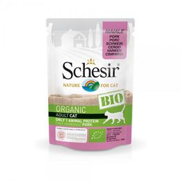 16x85g Schesir Cat Bio Schwein