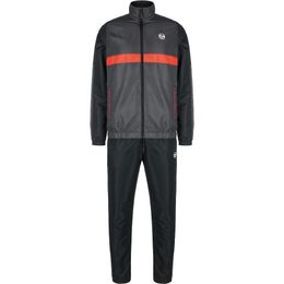 Sergio Tacchini Trainingsanzug 'Ginnico' Herren Größe XL anthrazit / neonorange / schwarz / weiß