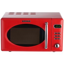 Wolkenstein Mikrowelle, Rot, Metall, 46x26x37 cm, Digitaldisplay, Garraumbeleuchtung, Auftaufunktion nach Gewicht oder Zeit, Auftaufunktion, digitaler Timer, Automatik-Kochprogramme, K&uuml;chen, K&uuml;chenelektroger&auml;te, Mikrowellen