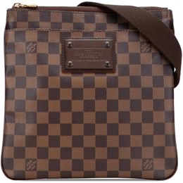 Louis Vuitton Hobo Bags - Damier Ebene Brooklyn Pochette - Gr. unisize - in Braun - f&uuml;r Damen