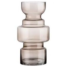 Tischvase CASABLANCA BY GILDE "Chazia, Höhe ca. 30 cm", braun, H:30cm Ø:16cm, Glas, Vasen, dekorative Vase aus Glas, Blumenvase