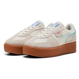 Sneaker Puma "PALERMO ELEVATA GENTLE MELD WNS", Gr. 40, warm weiß, gum, Leder, mehrfarbig, sportlich, Schuhe