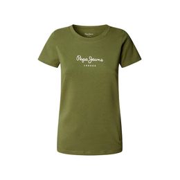 Pepe Jeans T-Shirt 'New Virginia' Damen Größe M oliv / weiß