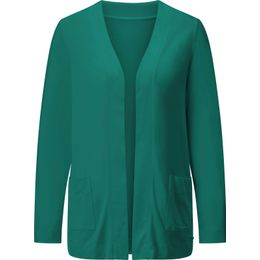 CR&Eacute;ATION L Damen Shirtjacke mit aufgesetzten Taschen gr&uuml;n Gr&ouml;&szlig;e 40
