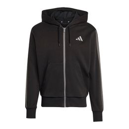 adidas Sportswear Athletic Zip-Up Hoodie 'ESS' male Black size XS
