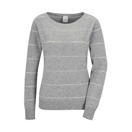 Madeleine Mode MADELEINE Pullover Damen Gr&ouml;&szlig;e XS/S silbergrau / offwhite