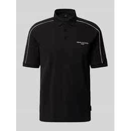 Armani Exchange Regular Fit Poloshirt mit Label-Print