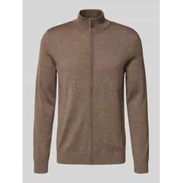 JOOP! Strickjacke aus Schurwolle mit Stehkragen Modell 'Davis'