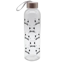 GEDA LABELS Trinkflasche Katzen in Schwarz - 500ml | Gr.: onesize