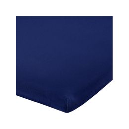 REDBEST Single-Jersey Topper-Spannbettlaken Denver in dunkelblau | Gr.: 90x190 cm - 100x200 cm