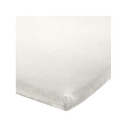 REDBEST Single-Jersey Topper-Spannbettlaken Denver in wollwei&szlig; | Gr.: 90x190 cm - 100x200 cm