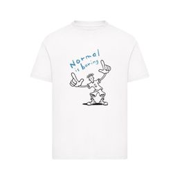 F4NT4STIC T-Shirt Fido Dido Points Normal Is Boring in wei&szlig; | Gr.: 134/140