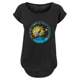 F4NT4STIC Long Cut T-Shirt NASA STS 41 Discovery Mission Badge Distressed in schwarz | Gr.: 3XL