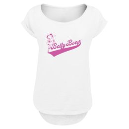 F4NT4STIC Long Cut T-Shirt Betty Boop Baseball in weiß | Gr.: S
