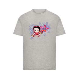 F4NT4STIC T-Shirt Betty Boop Purple Stars And Dots in grau meliert | Gr.: 146/152
