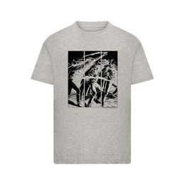 F4NT4STIC T-Shirt Zorro Mark Of Zorro Comic Strip Art in grau meliert | Gr.: 134/140